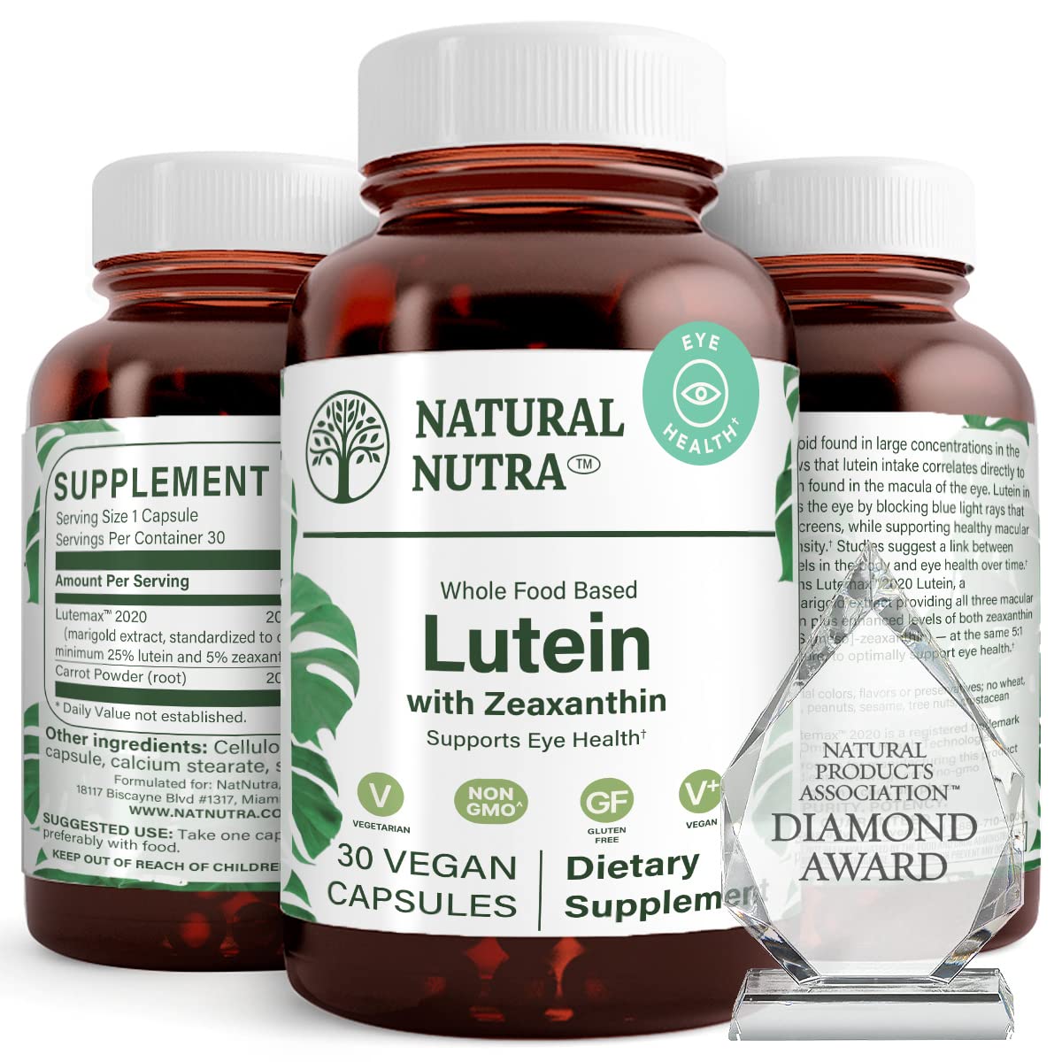 Natural Nutra Lutein capsules for eye health