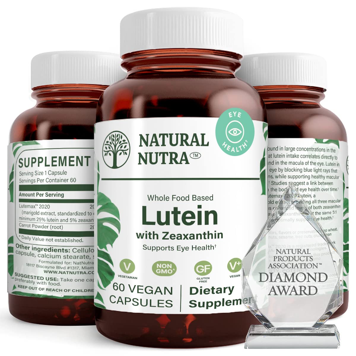 Natural Nutra Lutein capsules for eye health