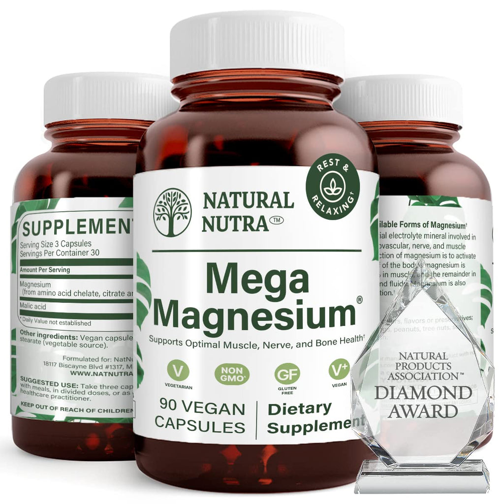 Natural Nutra magnesium capsules for relaxation