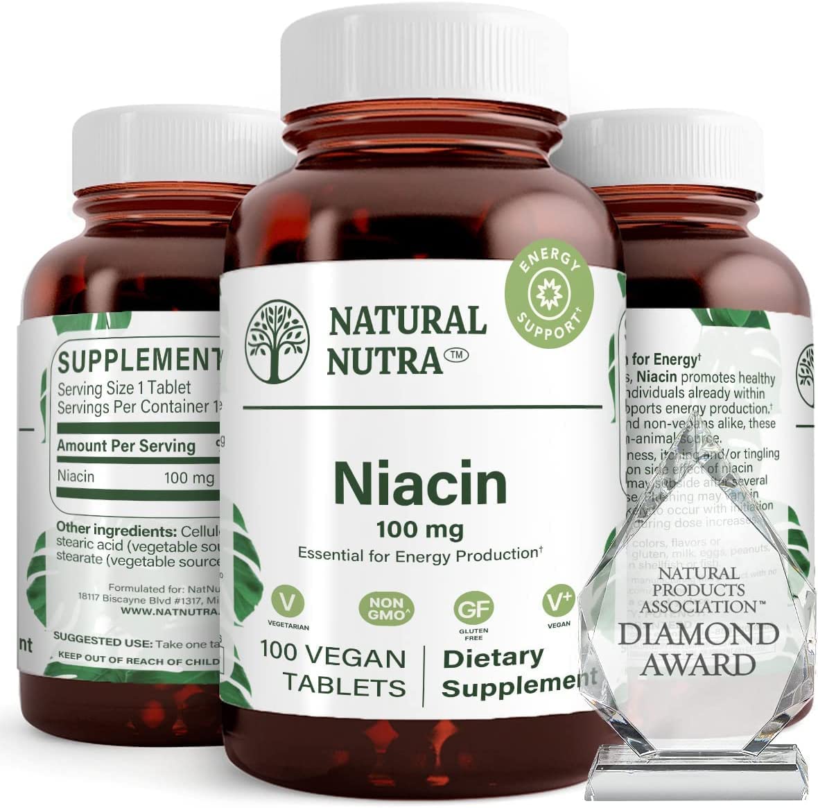 Natural Nutra Niacin 100 mg tablets
