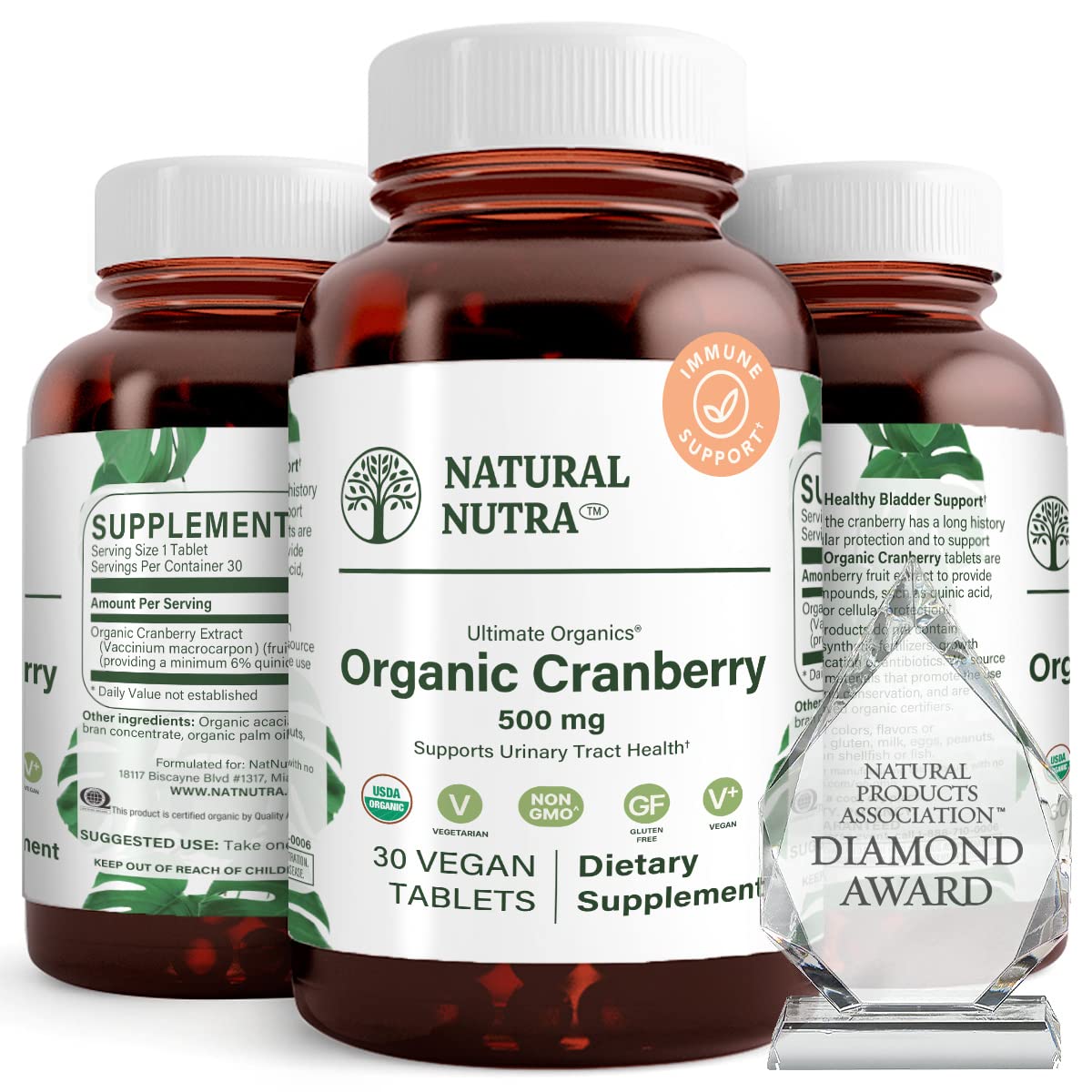 Natural Nutra organic cranberry tablets