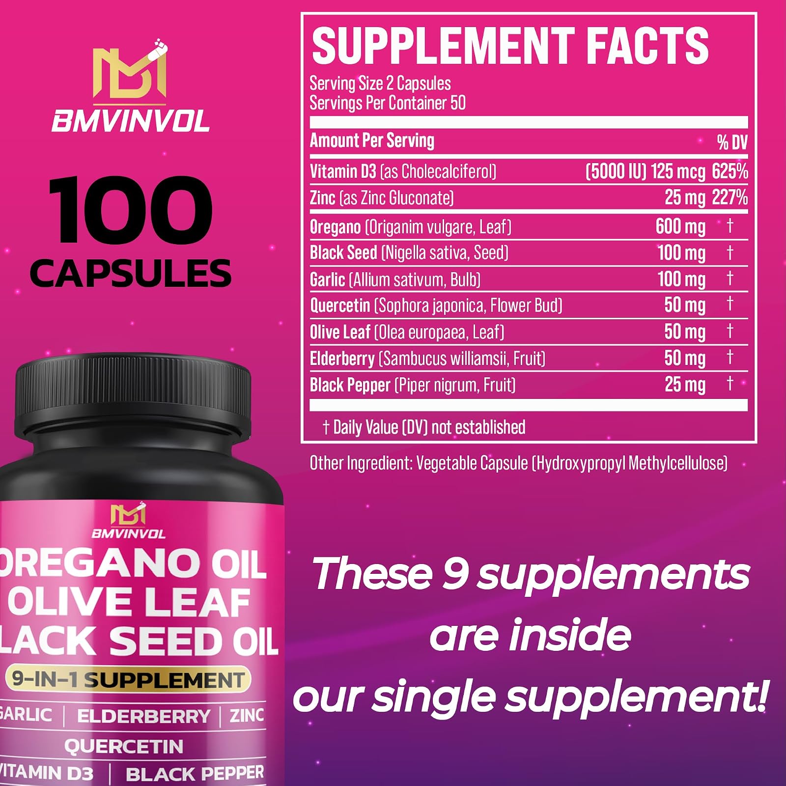 natural oil of oregano capsules