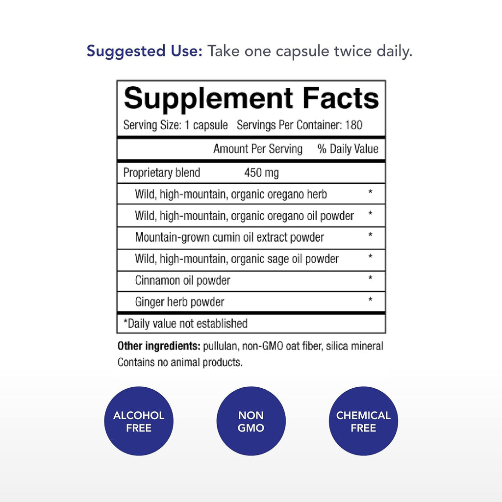 natural oil of oregano supplement