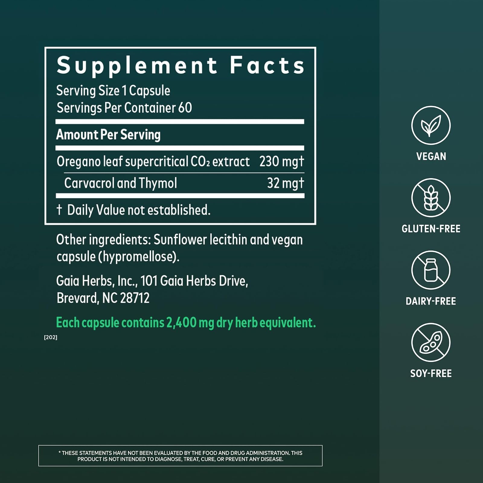 natural oil of oregano supplement
