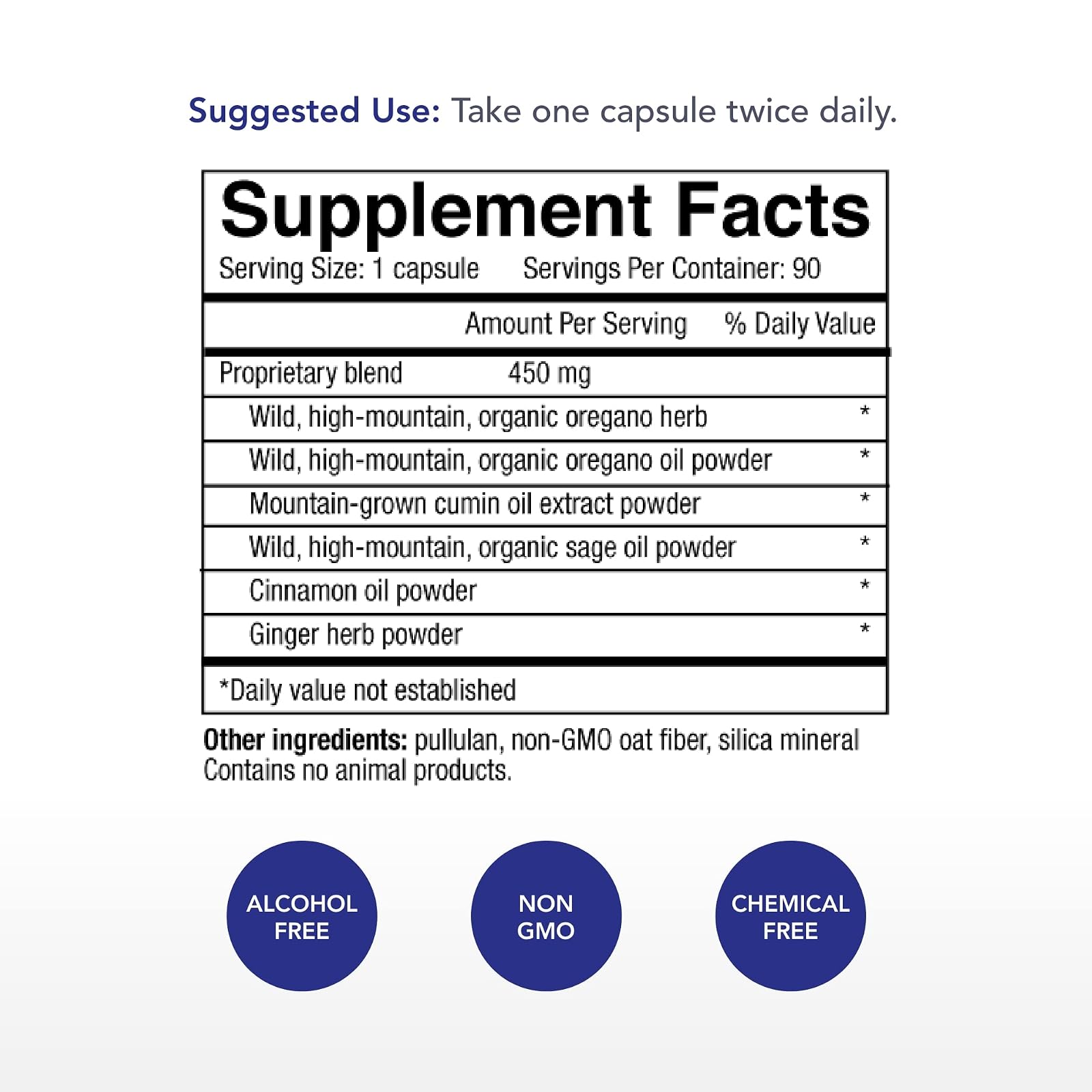 natural oil of oregano supplement