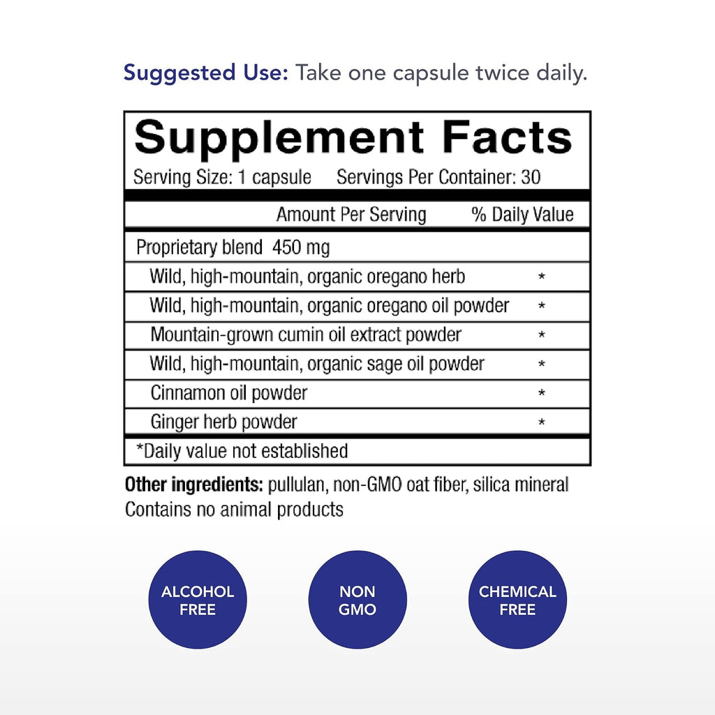 natural oil of oregano supplement