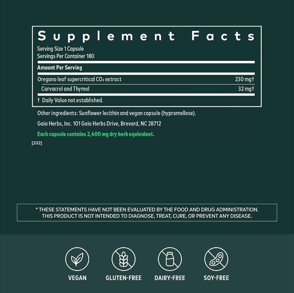 natural oil of oregano supplement