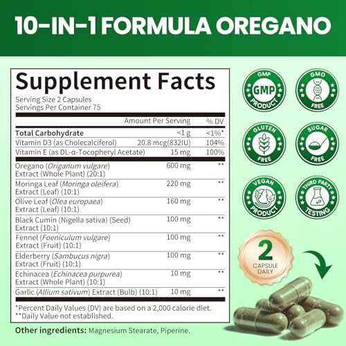 natural oil of oregano supplement