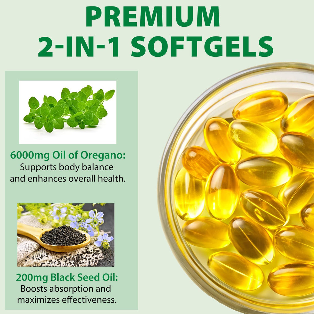 Natural oil of oregano with black seed