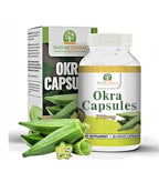 Natural Okra vegetarian capsules for health