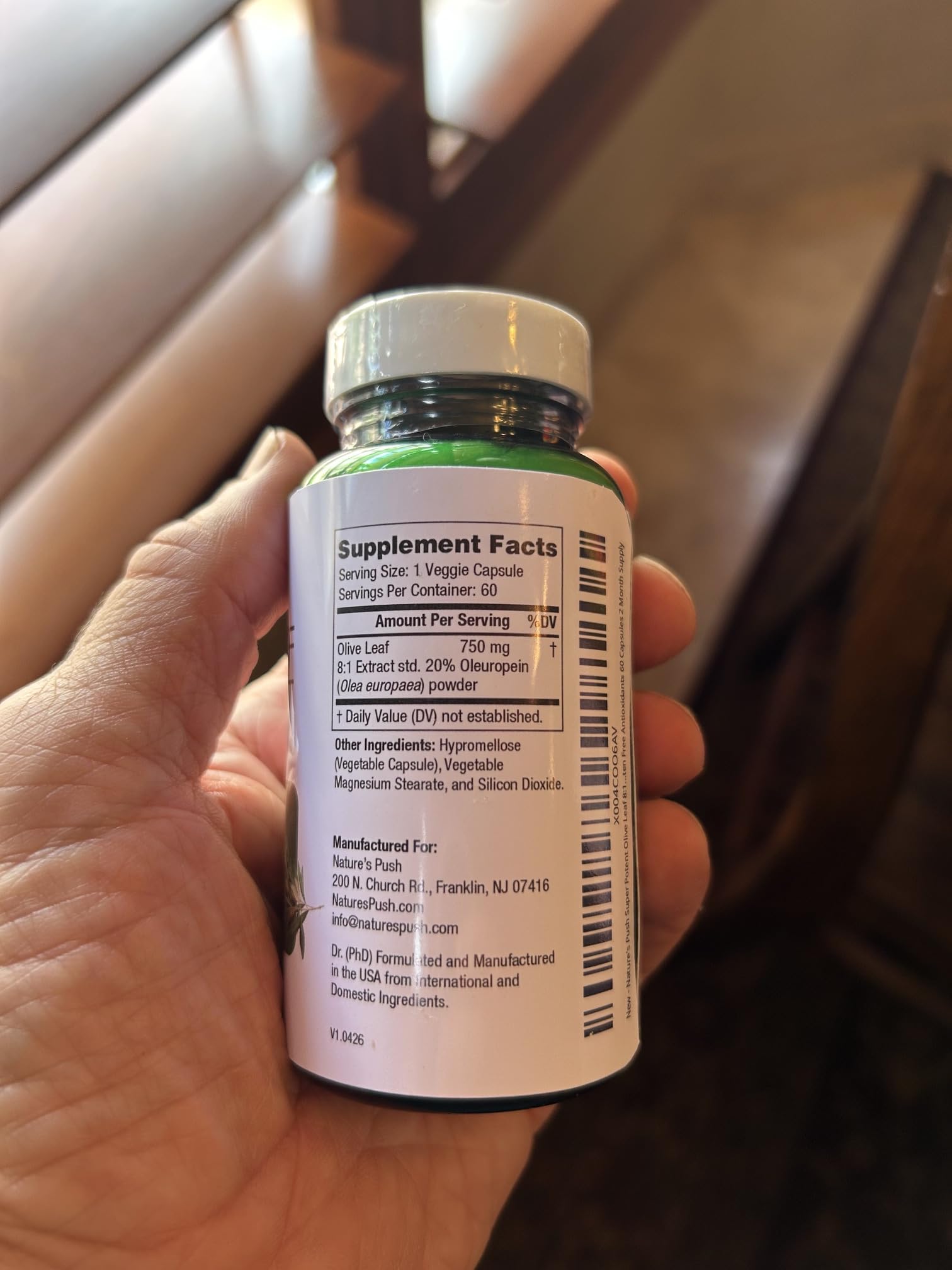 natural olive leaf capsules for energy
