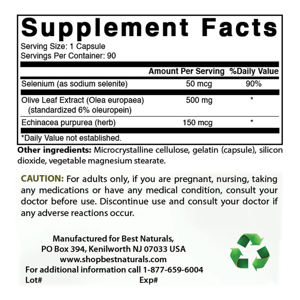 natural olive leaf capsules for wellness