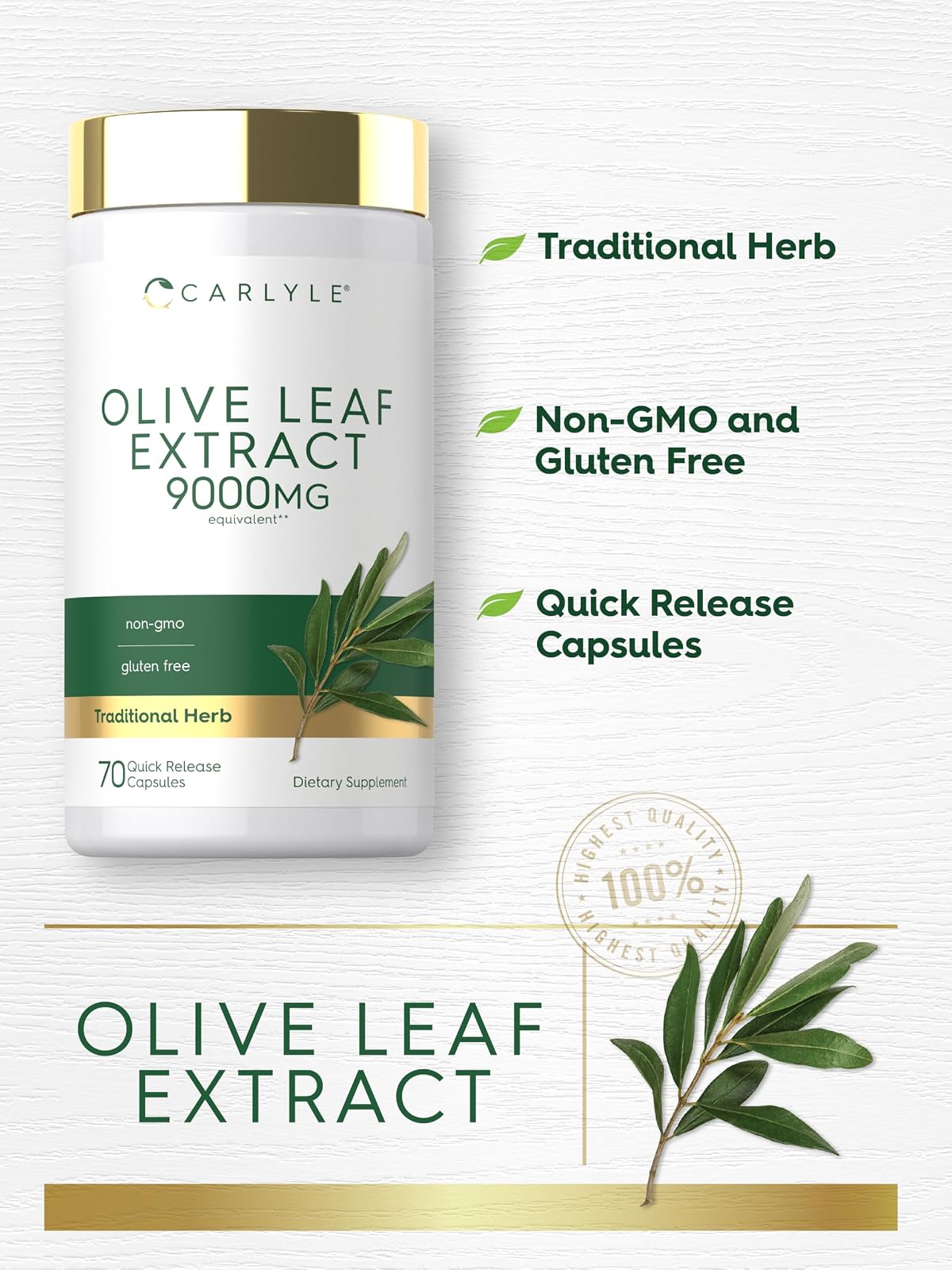 Natural olive leaf extract for wellness