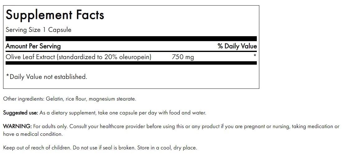 natural olive leaf immune support