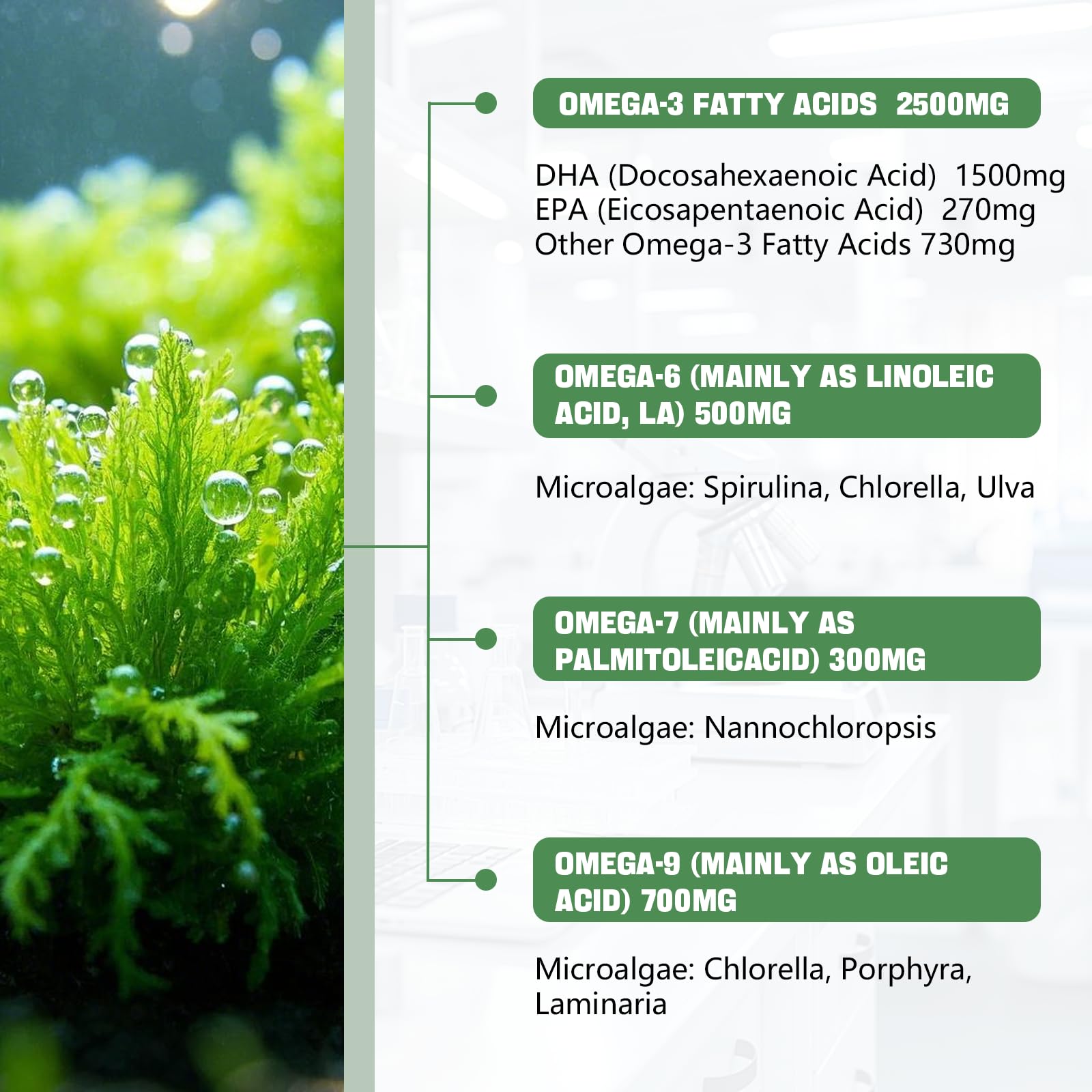Natural omega 3 supplement for wellness