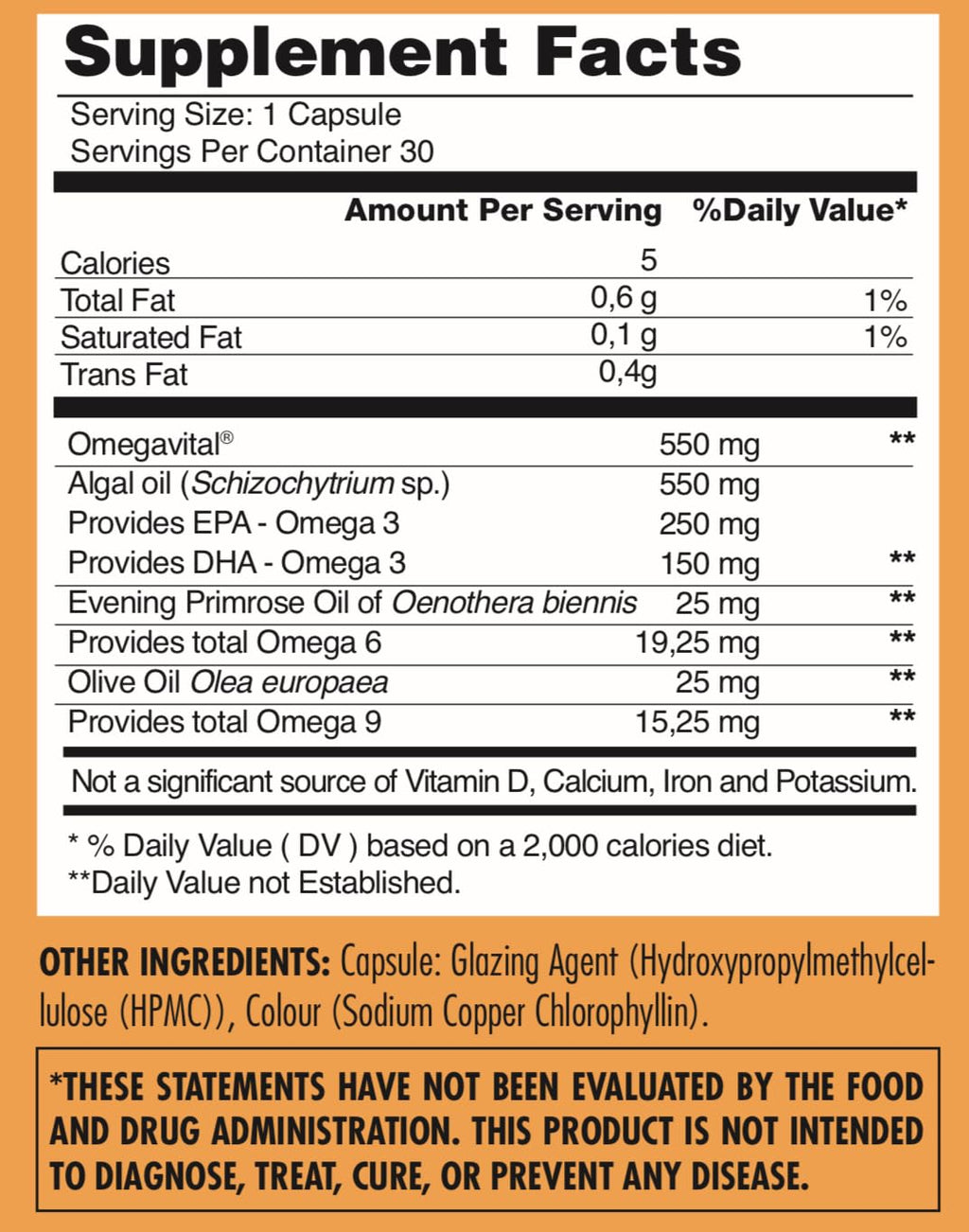 Natural Omega supplement for heart health