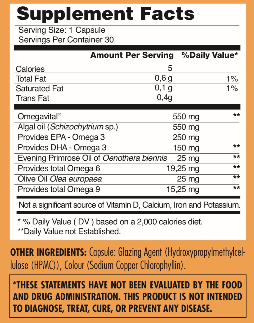 Natural Omega supplement for heart health