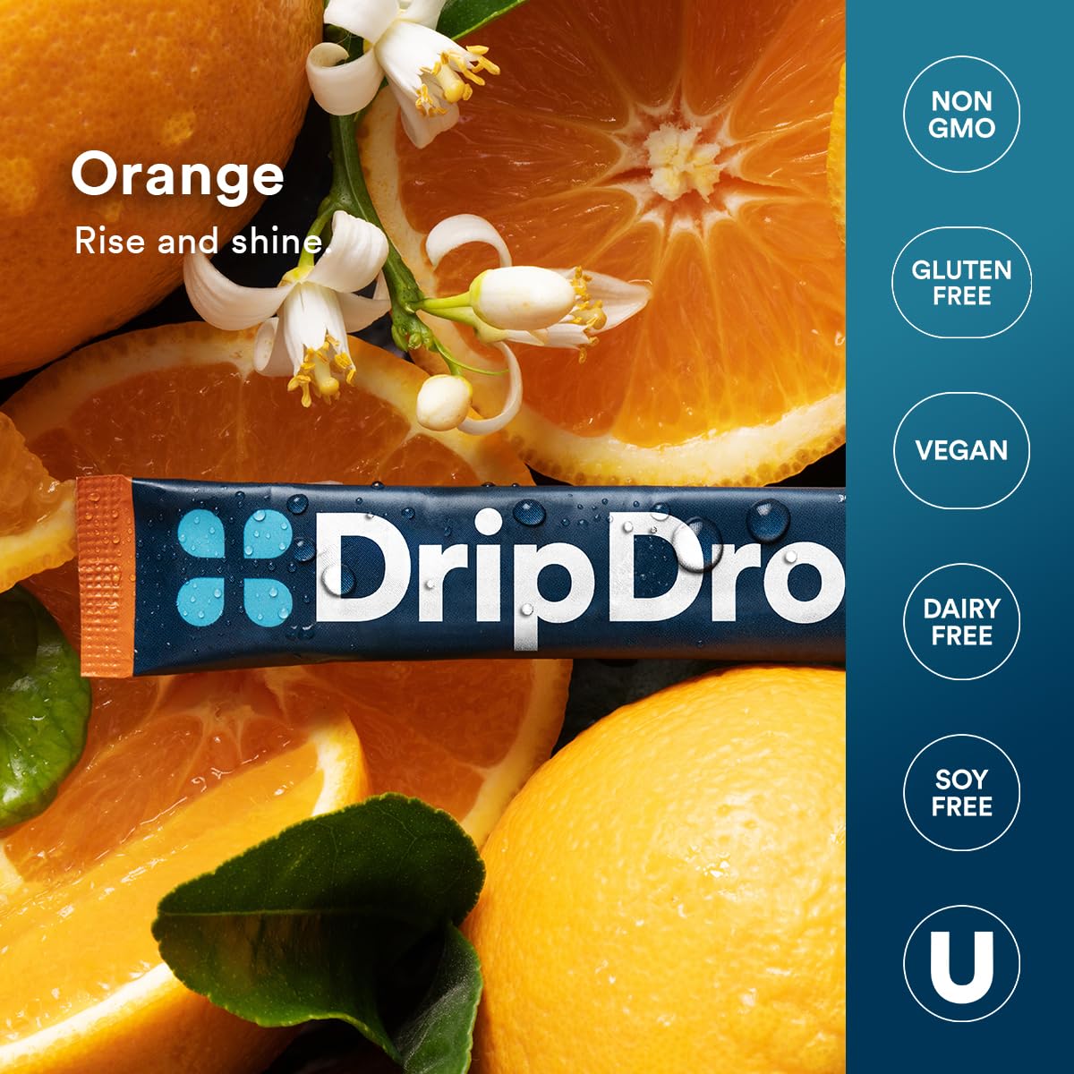 Natural orange electrolyte drink mix