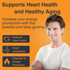 Natural orange flavour CoQ10 supplement