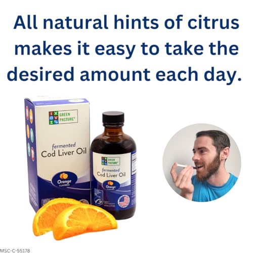 Natural orange flavoured fish oil