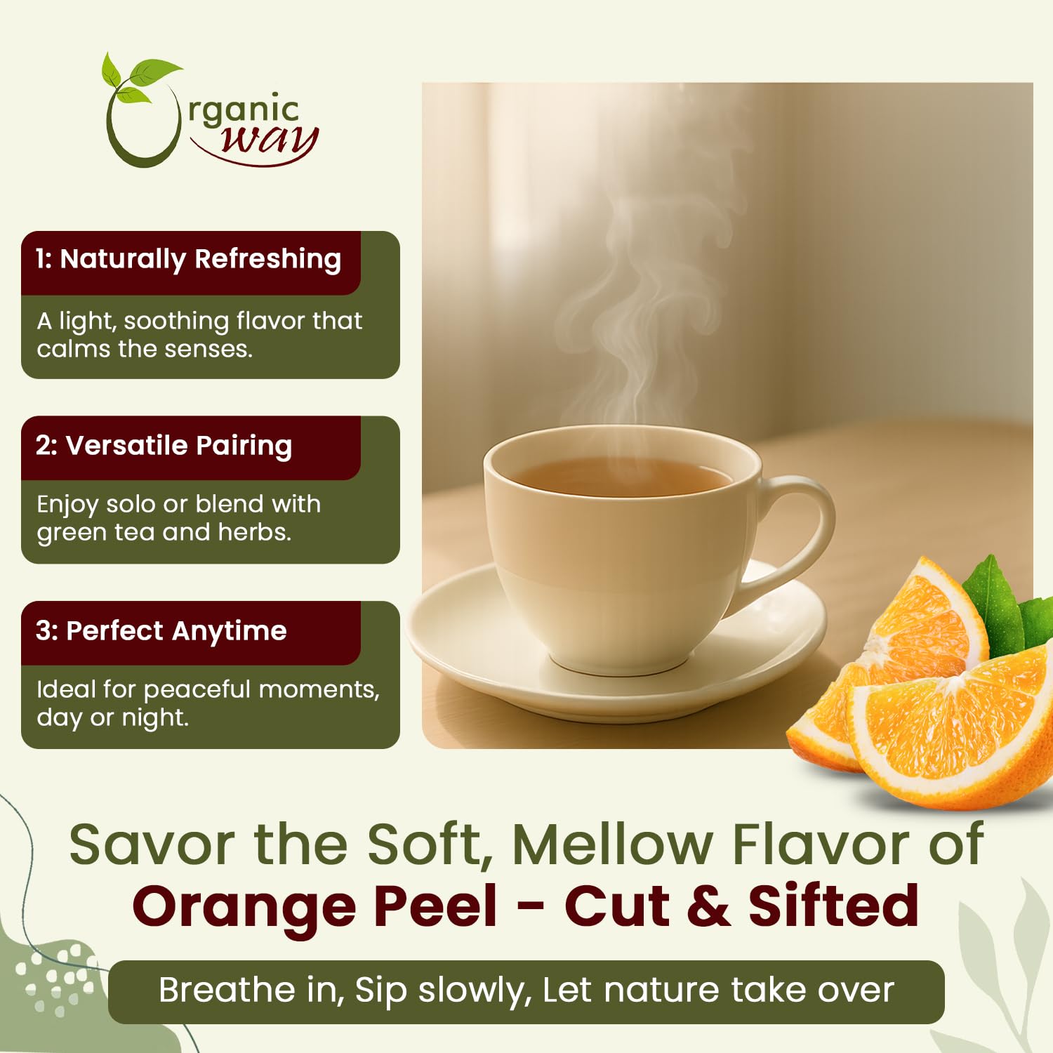 natural orange peel herbal tea