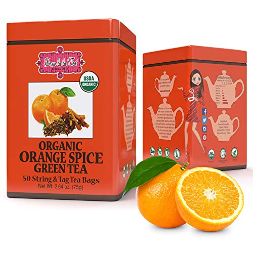natural orange spice green tea flavour