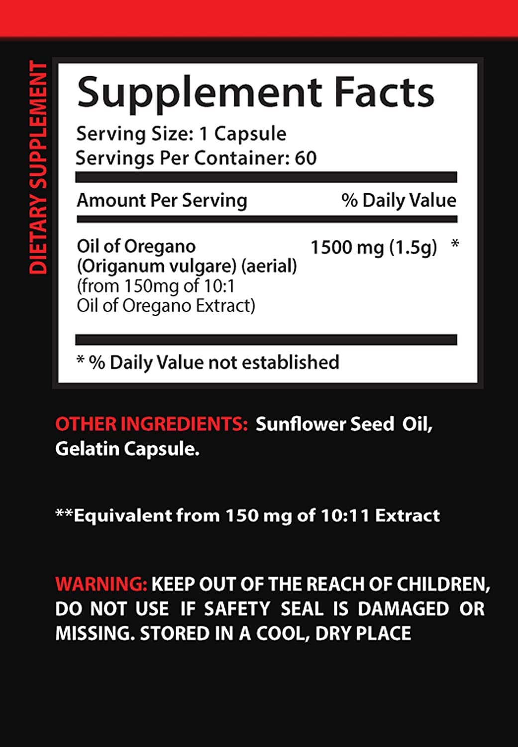 Natural oregano oil for immune support