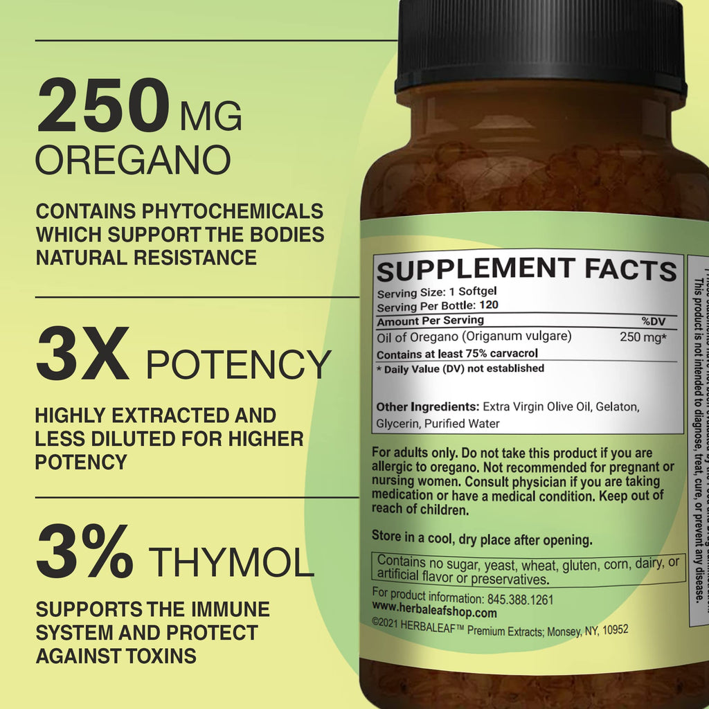 Natural oregano oil for immune support