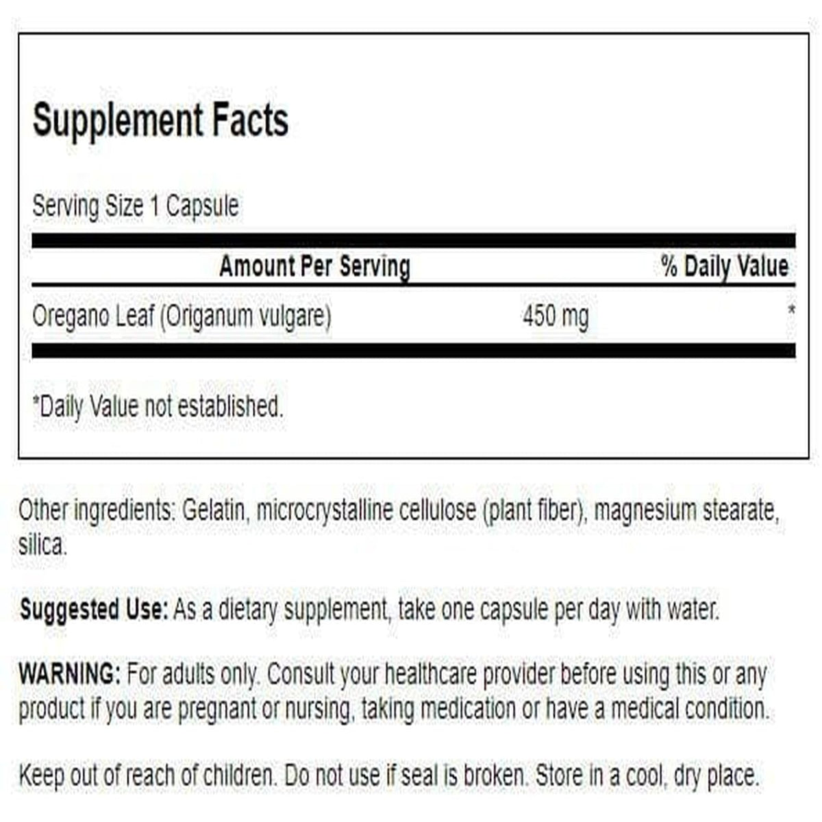 natural oregano oil supplement for immunity