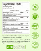 Natural oregano oil with zinc