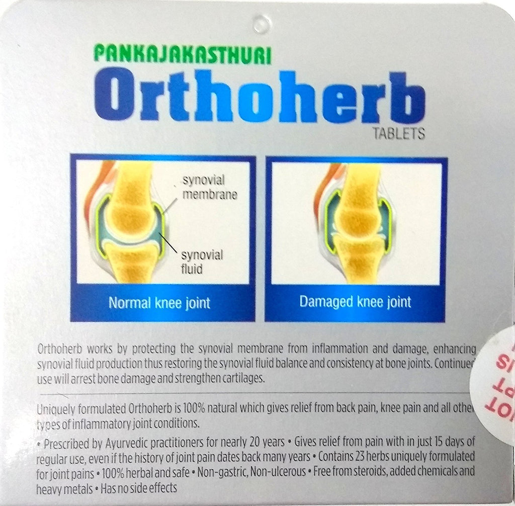 natural pain relief with Orthoherb tablets