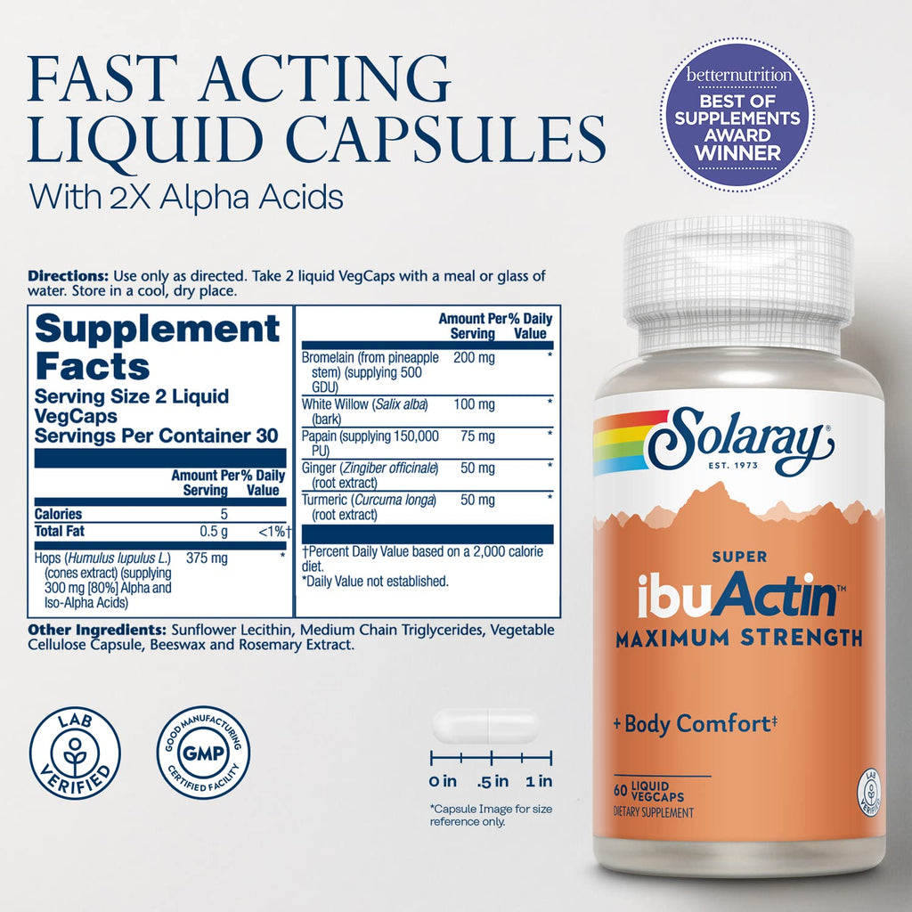 natural pain relief with Solaray IbuActin