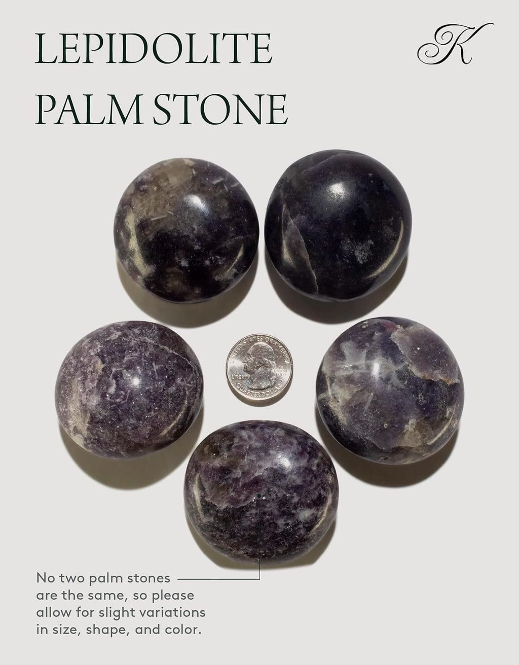 Natural palm stone for calming effects