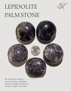 Natural palm stone for calming effects