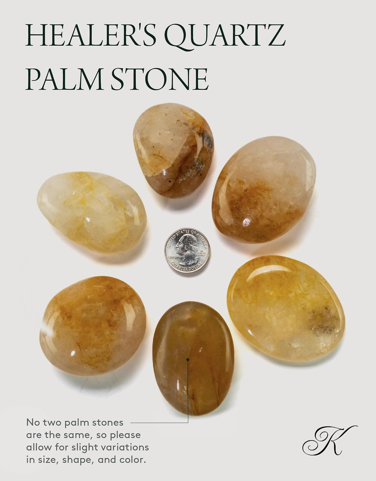 Natural palm stone for calming energy