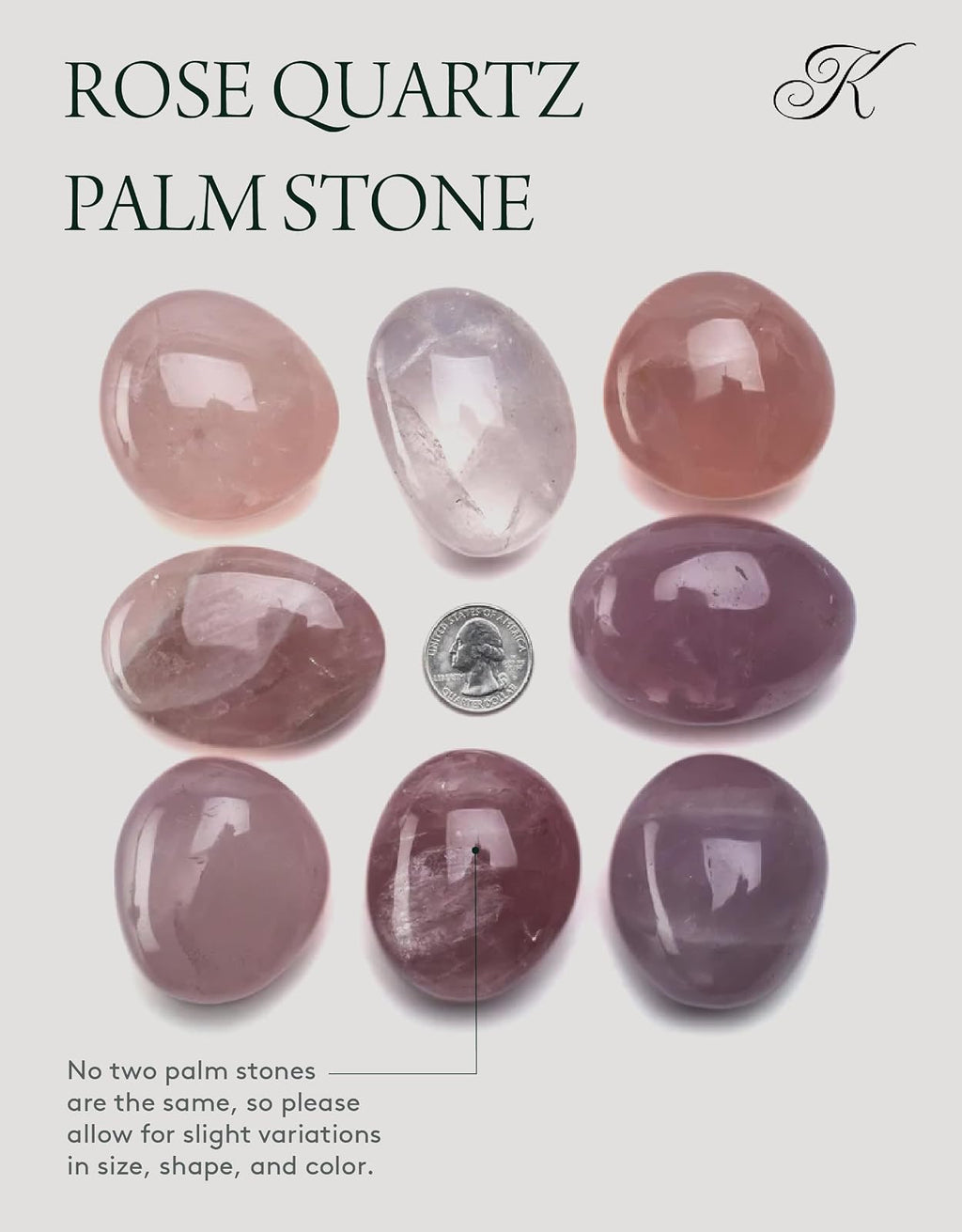 Natural palm stone for emotional balance