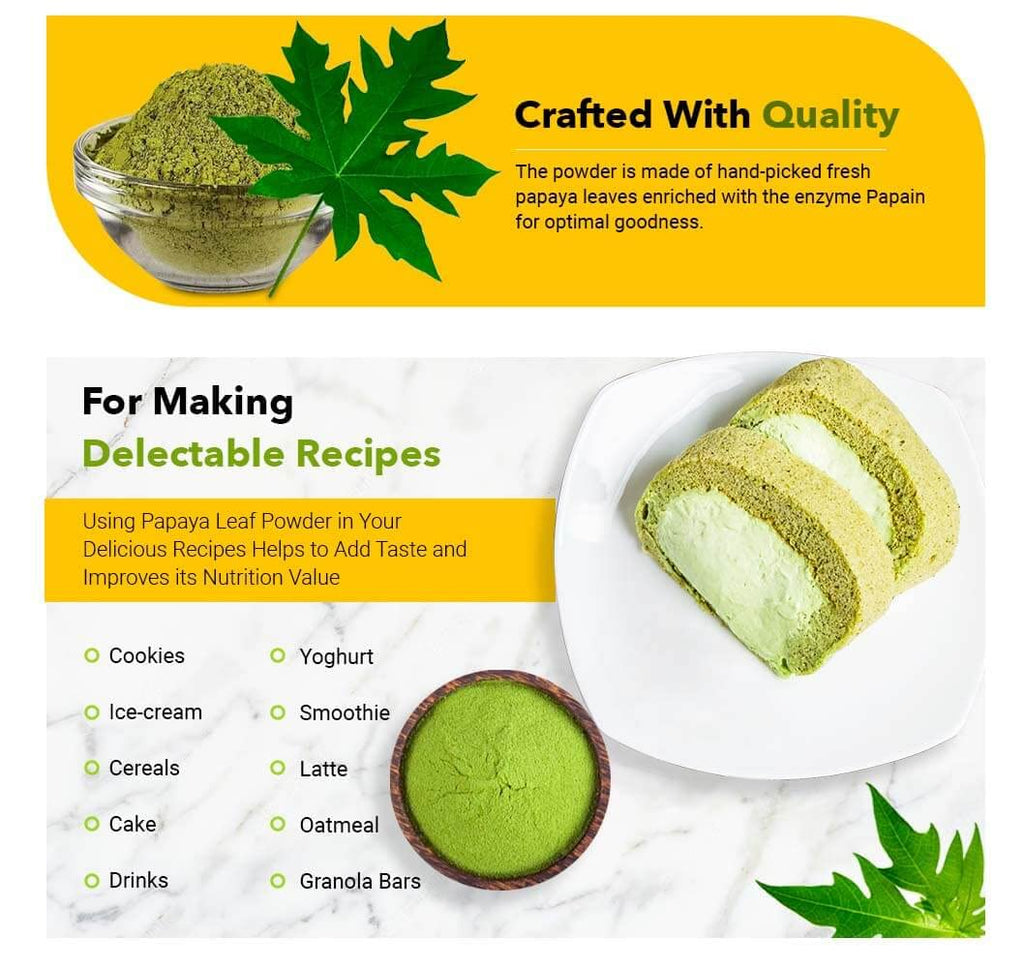 Natural papaya leaf powder for digestion