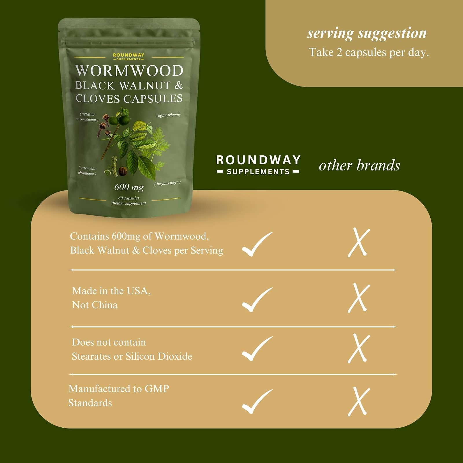 Natural parasite cleanse supplement