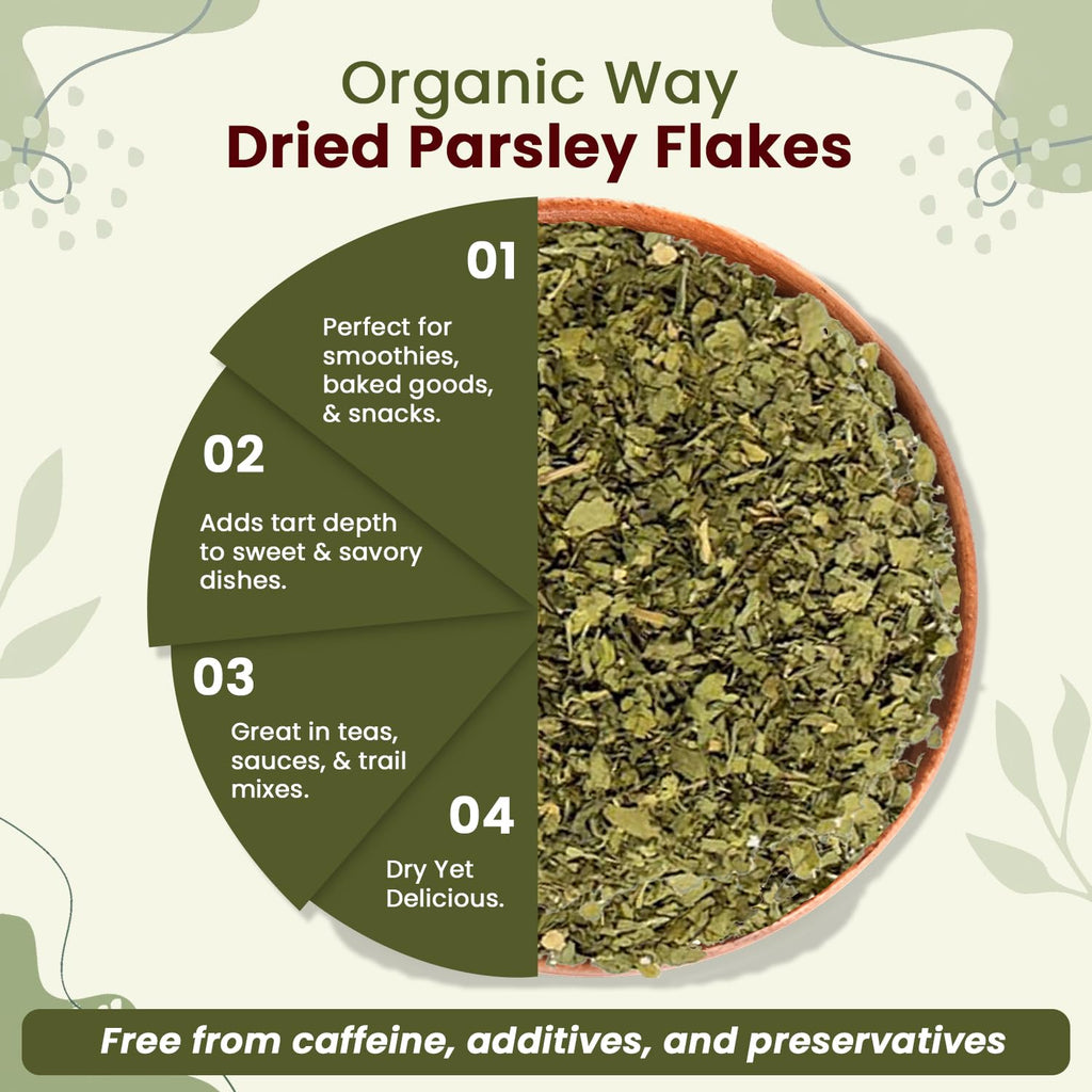 Natural parsley flakes for recipes
