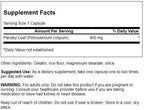 natural parsley leaf supplement capsules