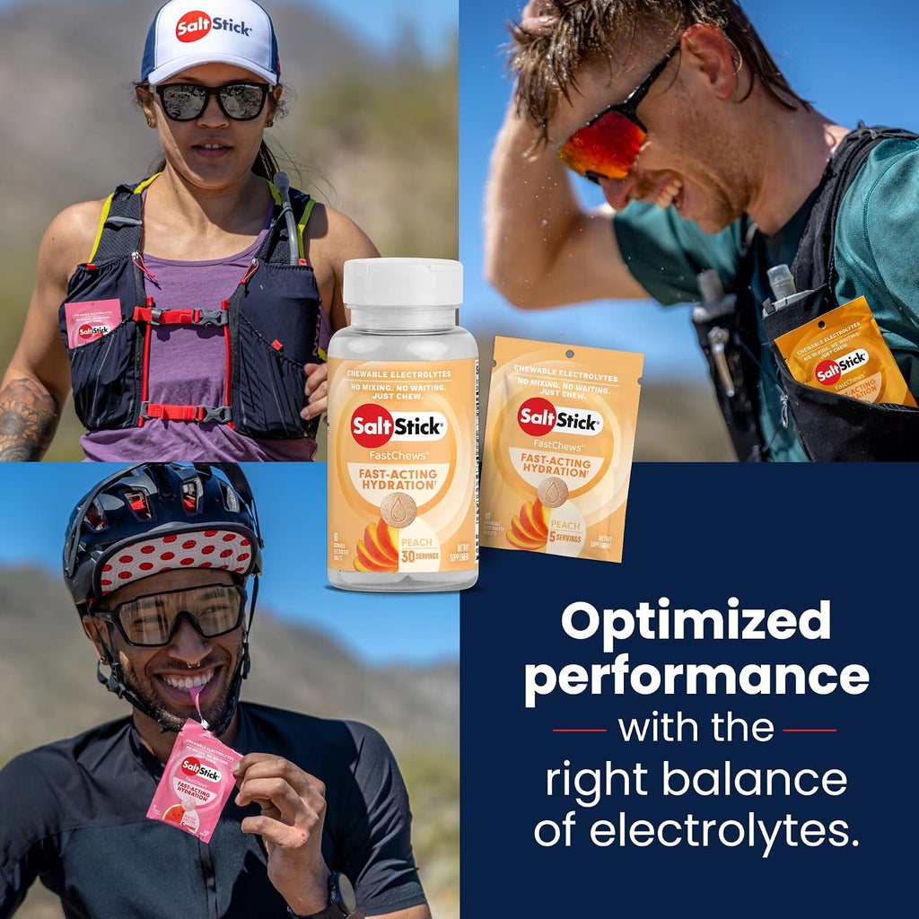 Natural peach electrolyte chews for athletes