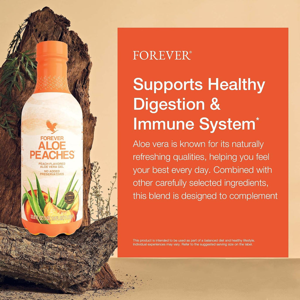 natural peach flavour aloe drink