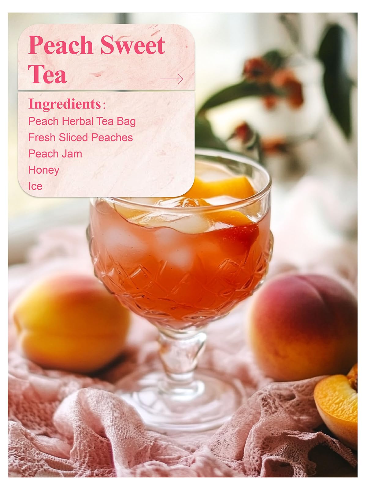 natural peach flavour tea