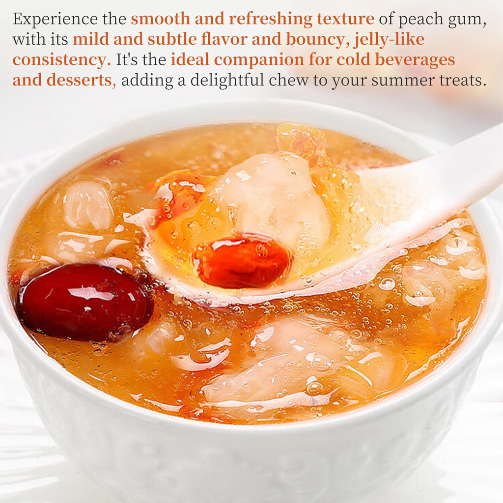 Natural peach gum for cooking