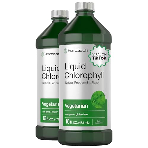 Natural peppermint chlorophyll liquid supplement