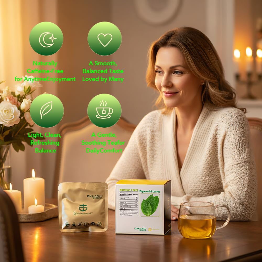 natural peppermint tea for wellness