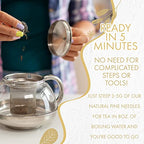 natural pine needle tea infusion
