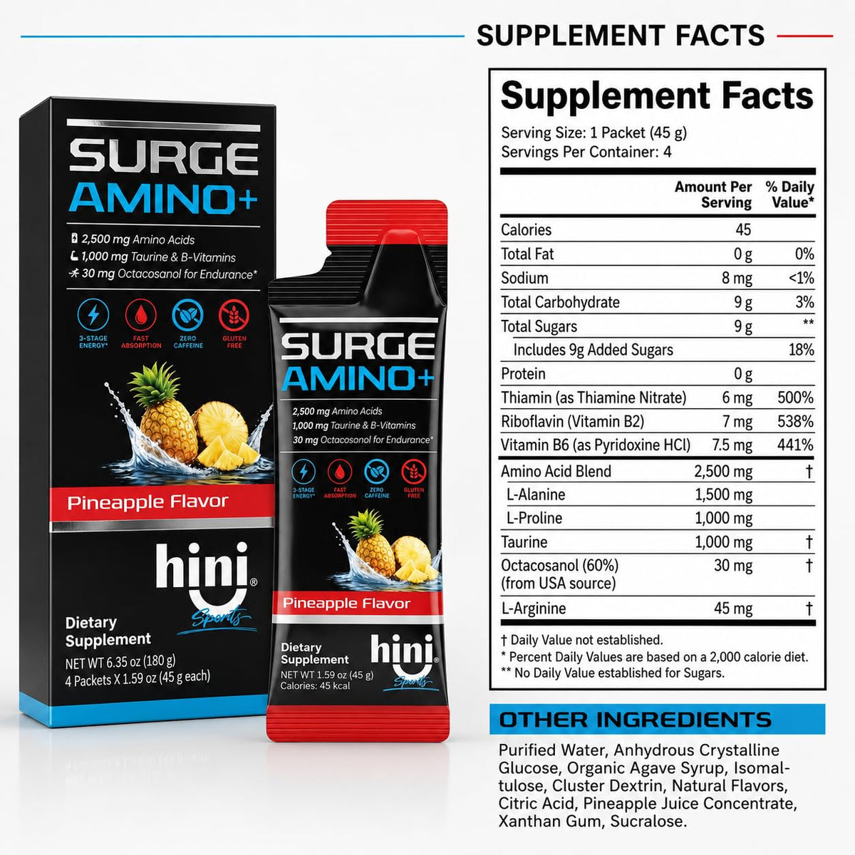 Natural pineapple energy gel for performance
