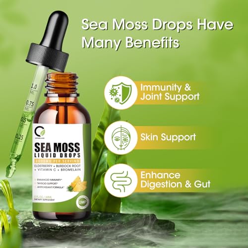 Natural pineapple flavor sea moss drops