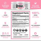 Natural pink lemonade BCAA supplement